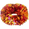 2 Pack Cheerleading Pom Poms with Baton Handle for Team Spirit Sports ...