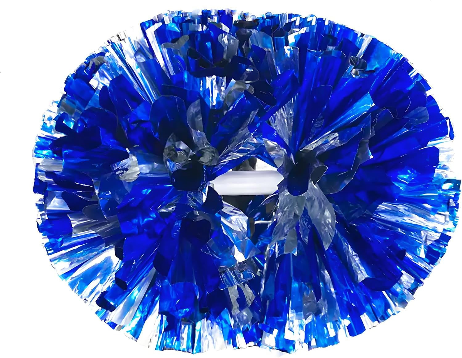 2 Pack Cheerleading Pom Poms with Baton Handle Rainbow Colorful Cheer ...