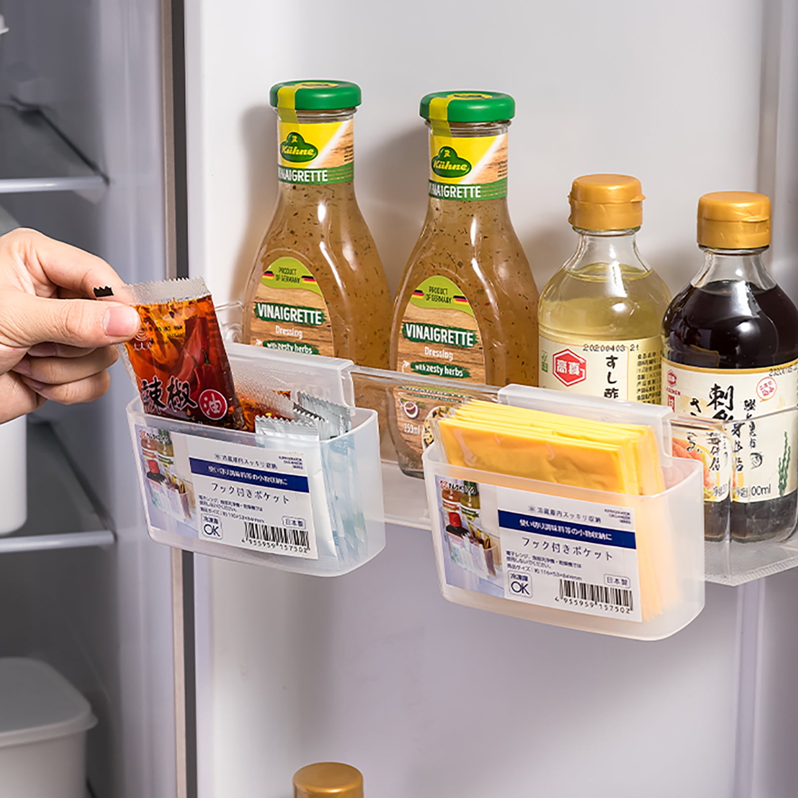 2 Pack-Cheese Sticks Storage Cheese Slices, Refrigerator Side Door ...