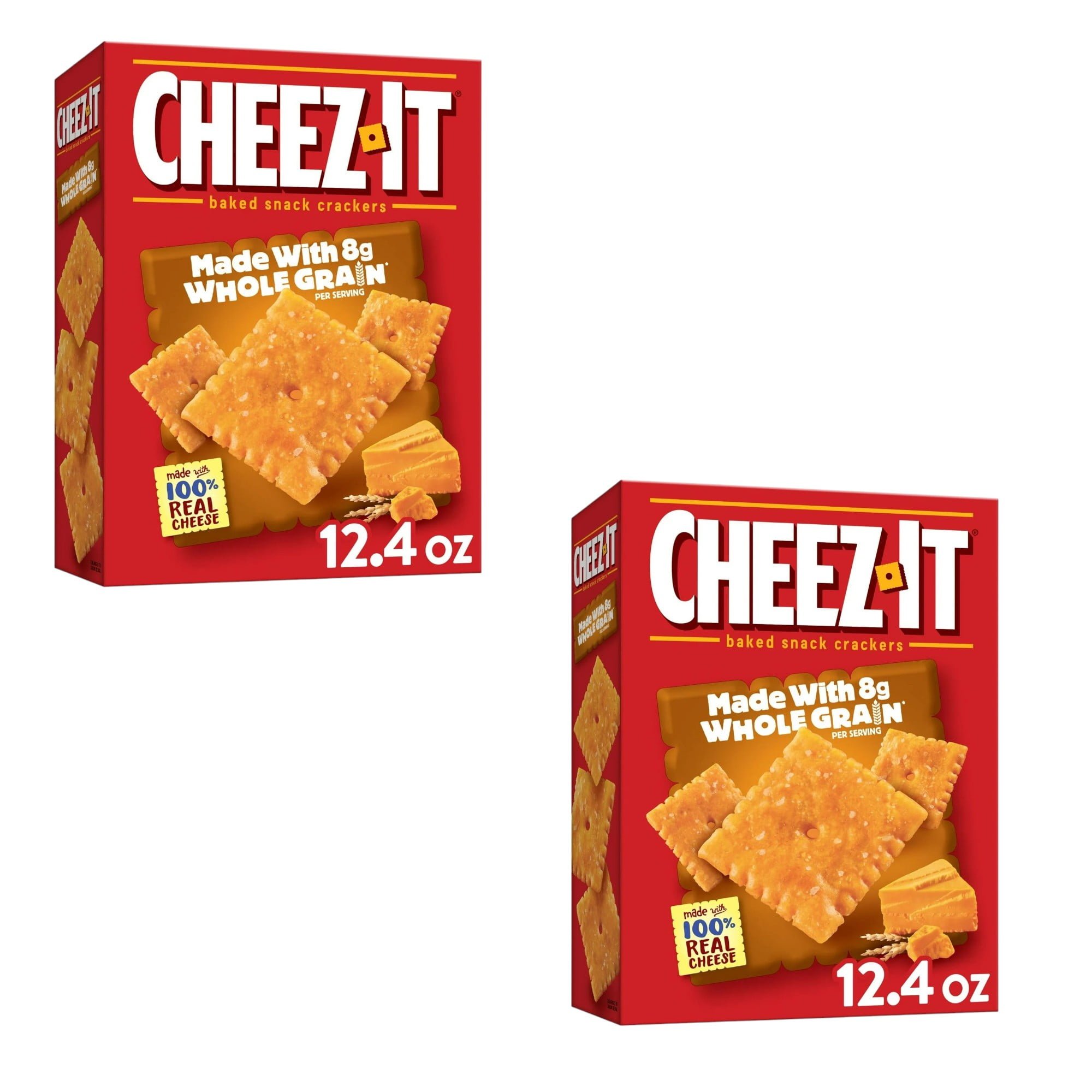 ( 2 Pack ) Cheez-It Baked Snack Cheese Crackers, Whole Grain, 12.4 Oz ...