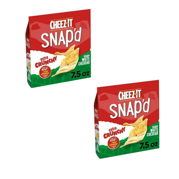 ( 2 Pack ) Cheez-It Cheese Snap'd Cracker Chips, Sharp White Cheddar 7. ...