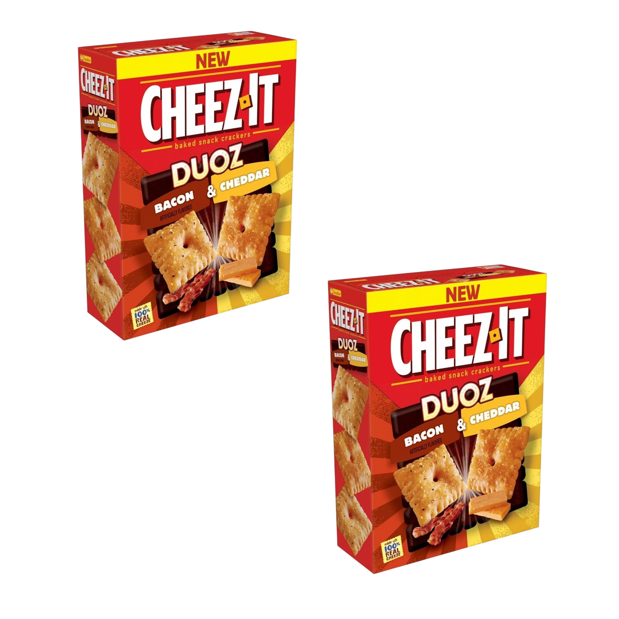 ( 2 Pack ) Cheez-It Duoz Bacon & Cheddar Baked Snack Crackers 12.4oz ...