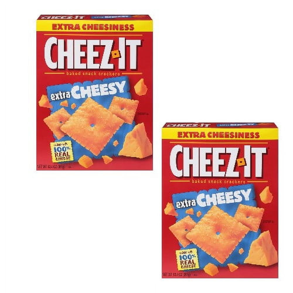 ( 2 Pack ) Cheez-It Extra Cheesy Baked Snack Crackers 12.4 Oz - Walmart.com