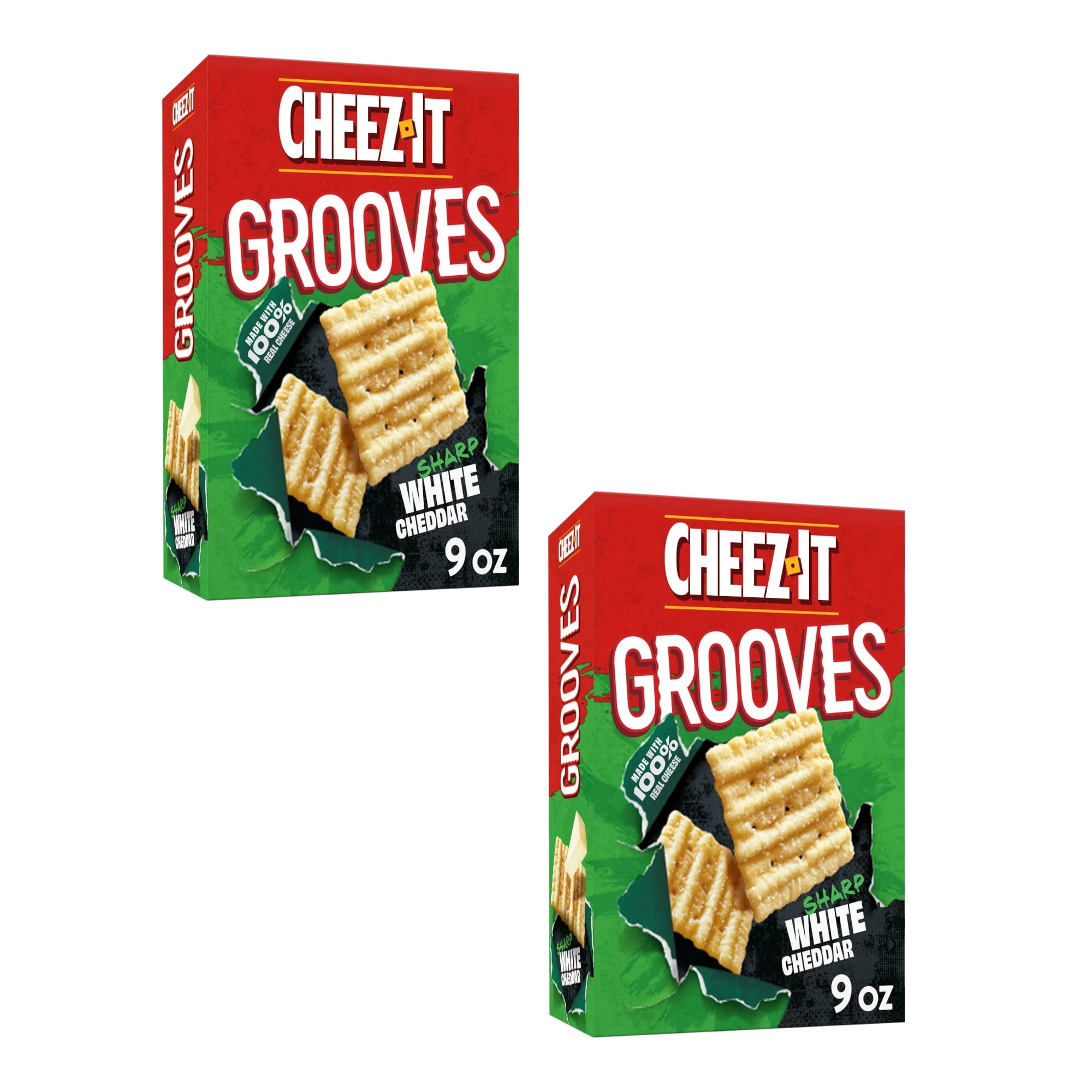 ( 2 Pack ) Cheez-It Grooves Sharp White Cheddar Cheese Snack Crackers ...