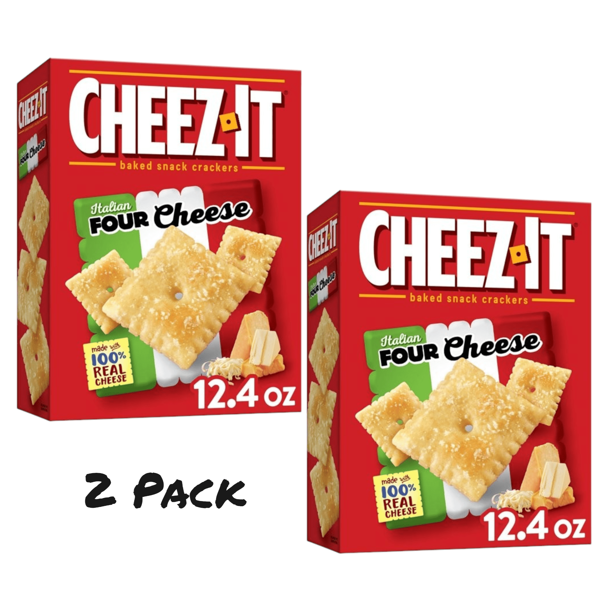 ( 2 Pack ) Cheez-It Italian Four Cheese Crackers, Baked Snack Crackers ...