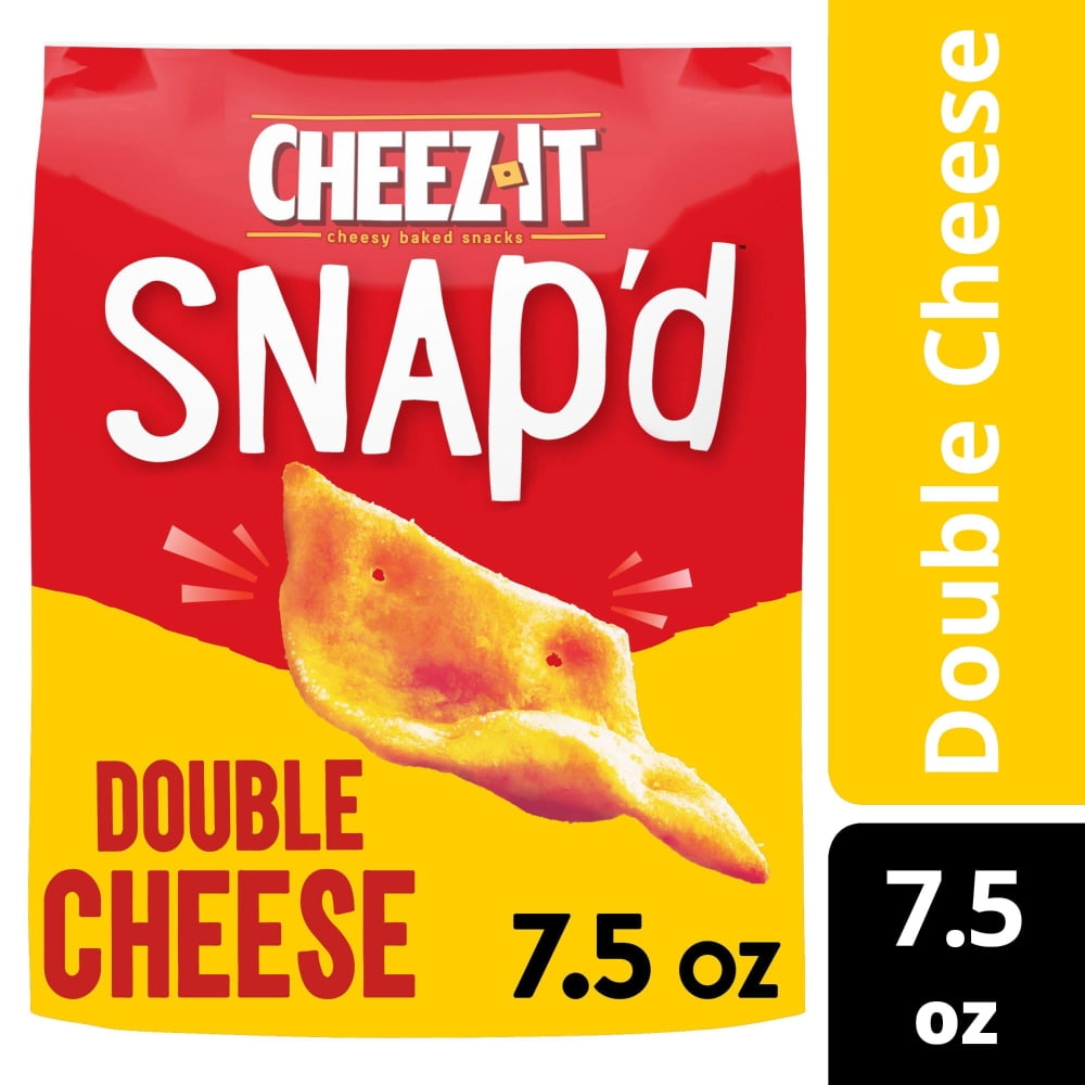 ( 2 Pack ) Cheez-It Snap'd Crackers Cheesy Baked Snacks, Double Cheese ...