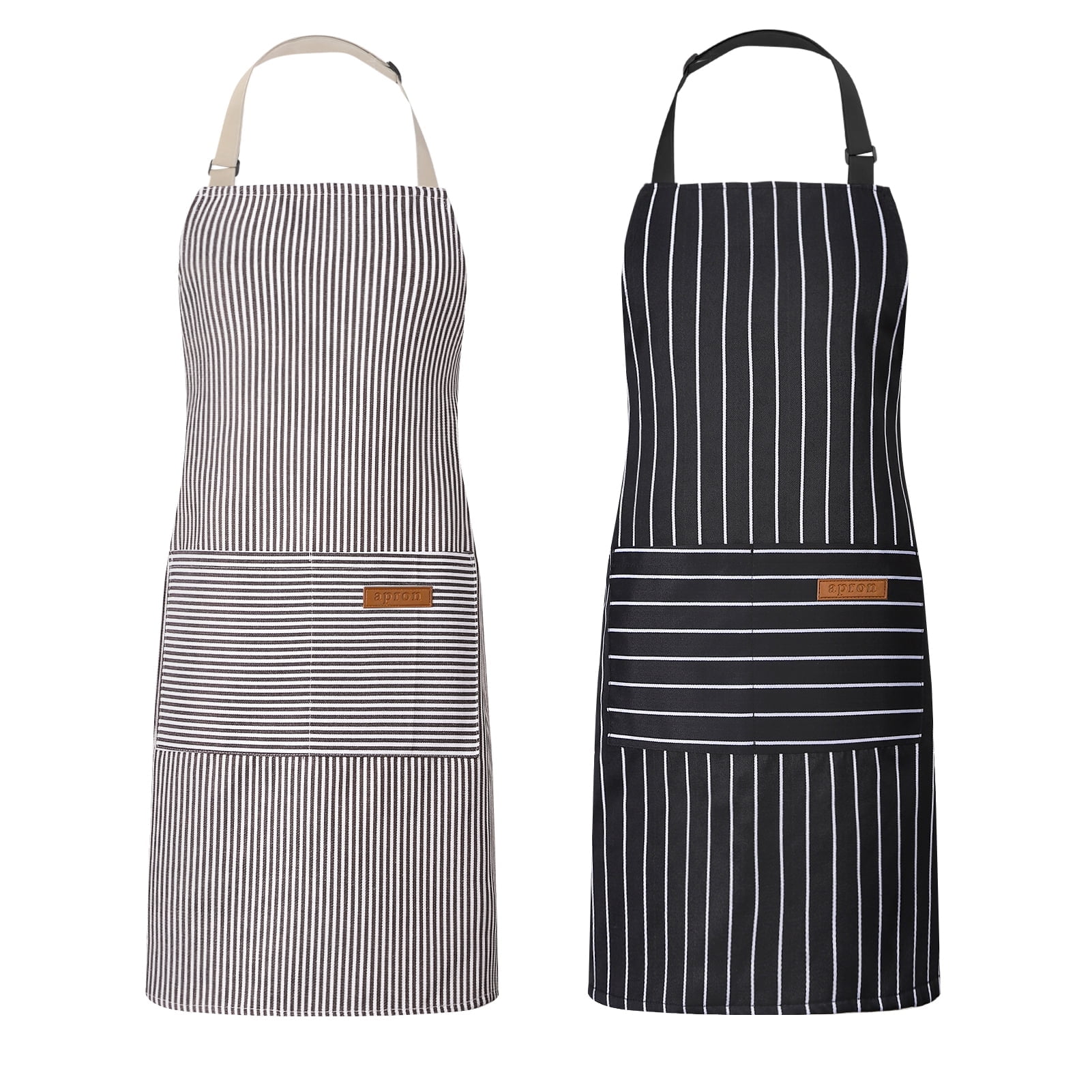 2 Pack Chef Aprons for Cooking & Baking - Soft Restaurant Quality ...