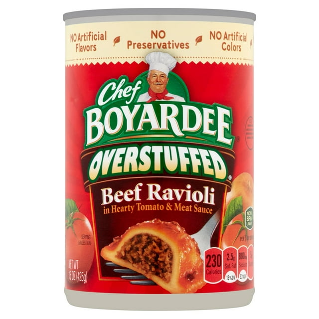 2 Pack - Chef Boyardee Pasta Overstuffed Ravioli Beef 15 oz Package May ...