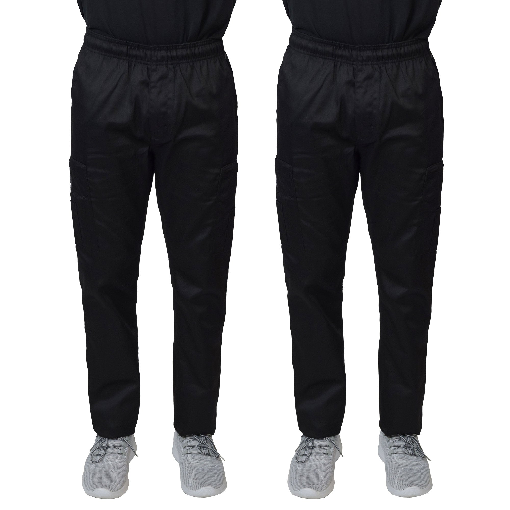 2-Pack Chef Code Modern Slim Fit Chef Pants with Zipper Cargo Pockets ...