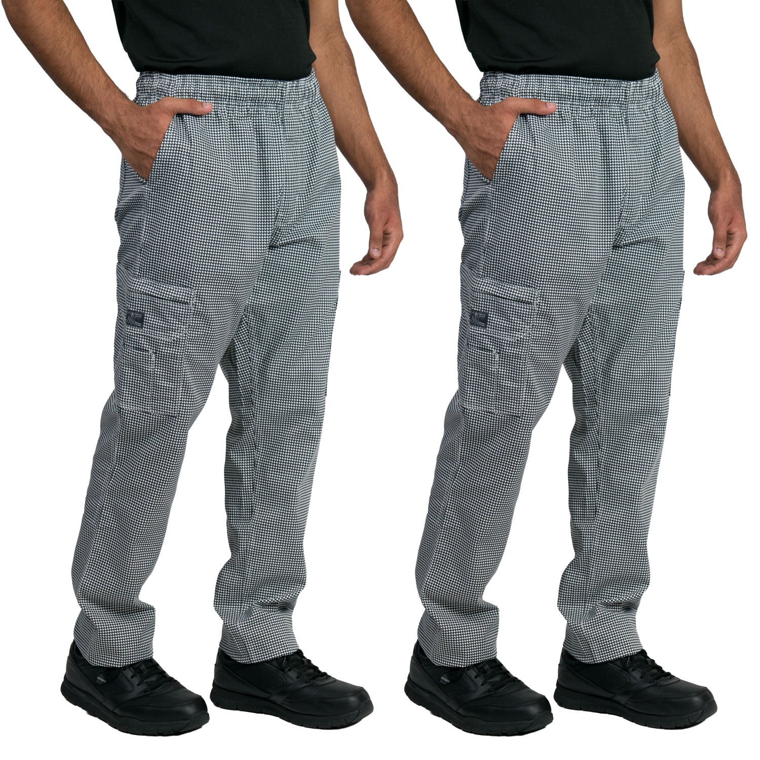 Chef Code 2-Pack Cargo Chef Pants, 3XL, Elastic Waist with Drawstring ...