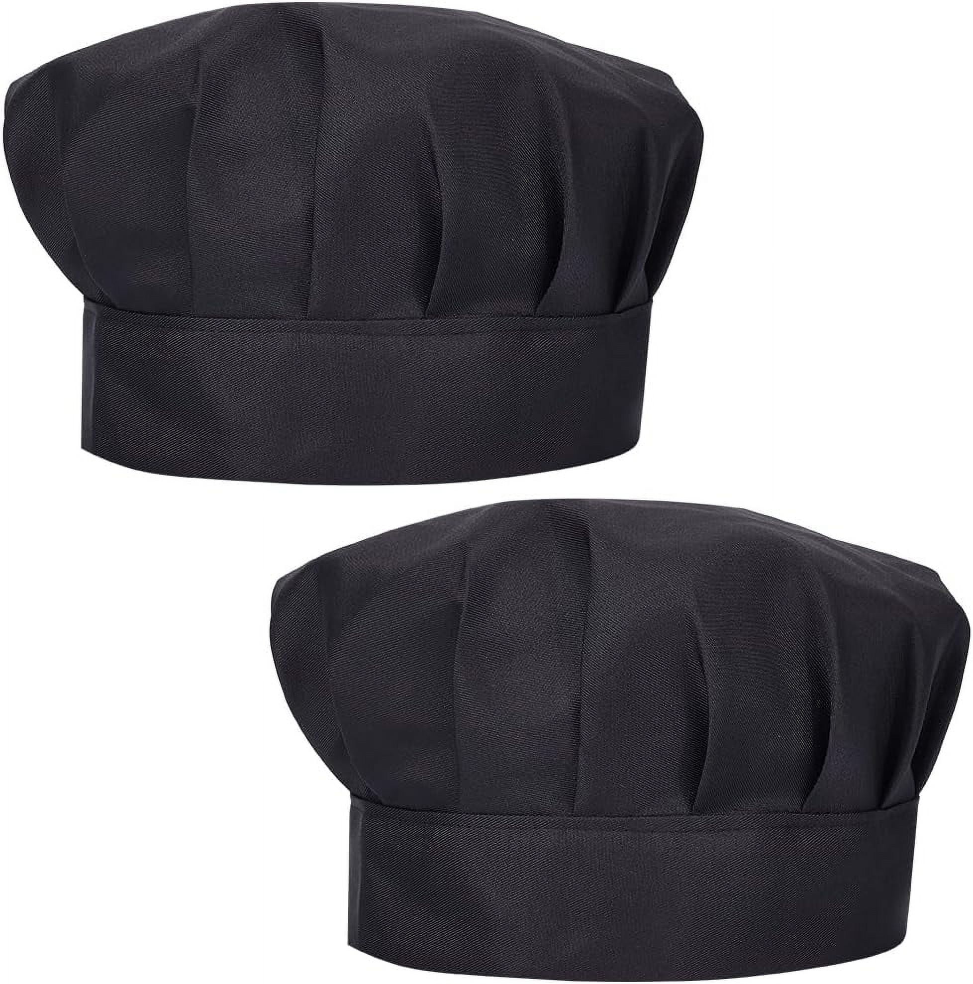 2 Pack Chef Hat Cotton Chef Cap Adult Adjustable Elastic Cooking Baker ...
