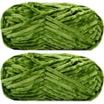 2 Pack Chenille Velvet Yarn Knitting Wool Thick Warm Crochet Knitting ...