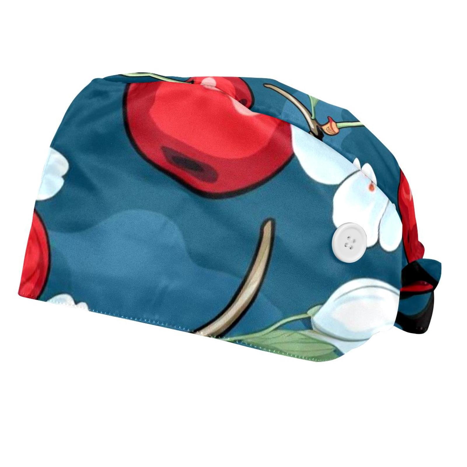 2 Pack Cherry Adjustable Bouffant Caps Hats Working Cap - Walmart.com