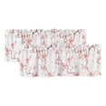 2 Pack Cherry Blossom Valance for Window Rustic Oriental Pink Floral ...