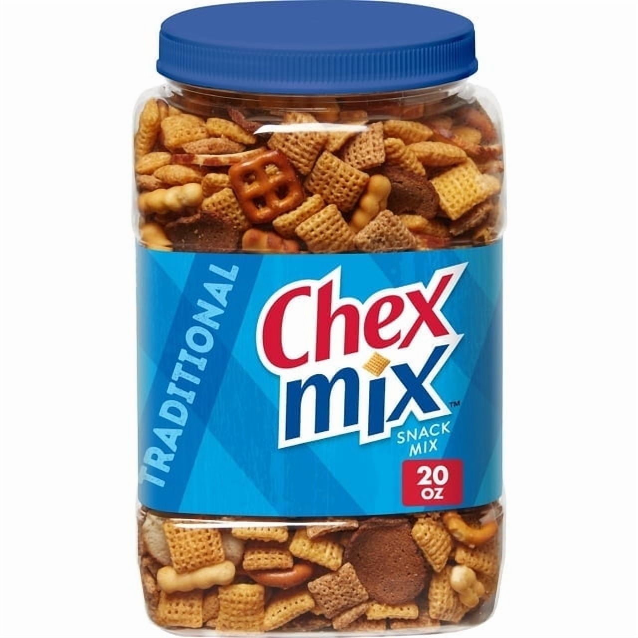 (2 Pack) Chex Mix Traditional Snack Mix, Salty Snacks Tub, 20 oz ...