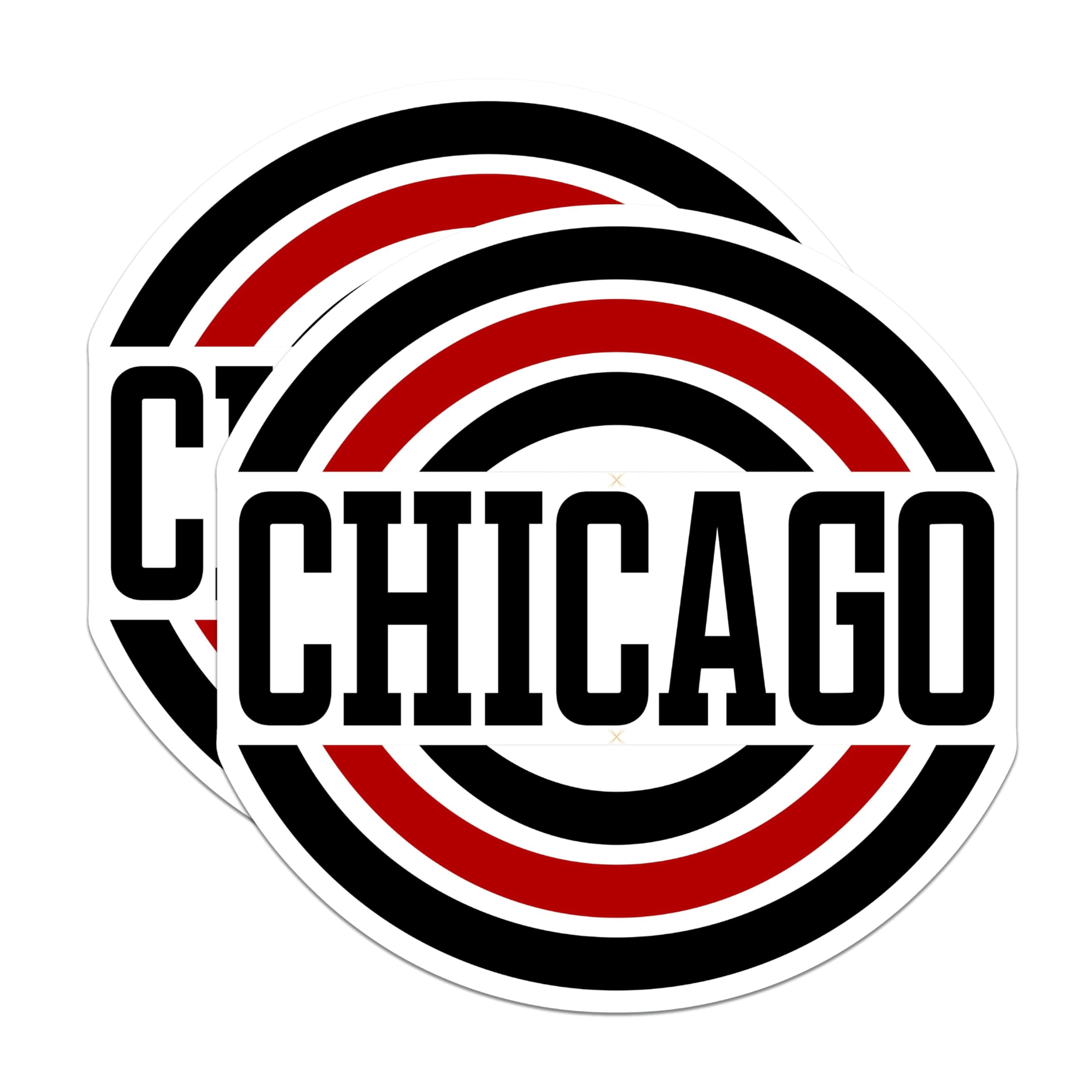 (2 Pack) Chicago Stickers - City Pride - Chicago Flag - Iconic City ...