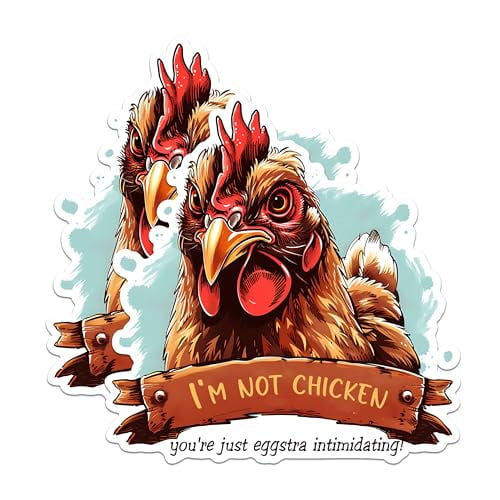 (2 Pack) I'm Not Chicken Magnets - Funny Chicken Joke Magnets - Farm ...