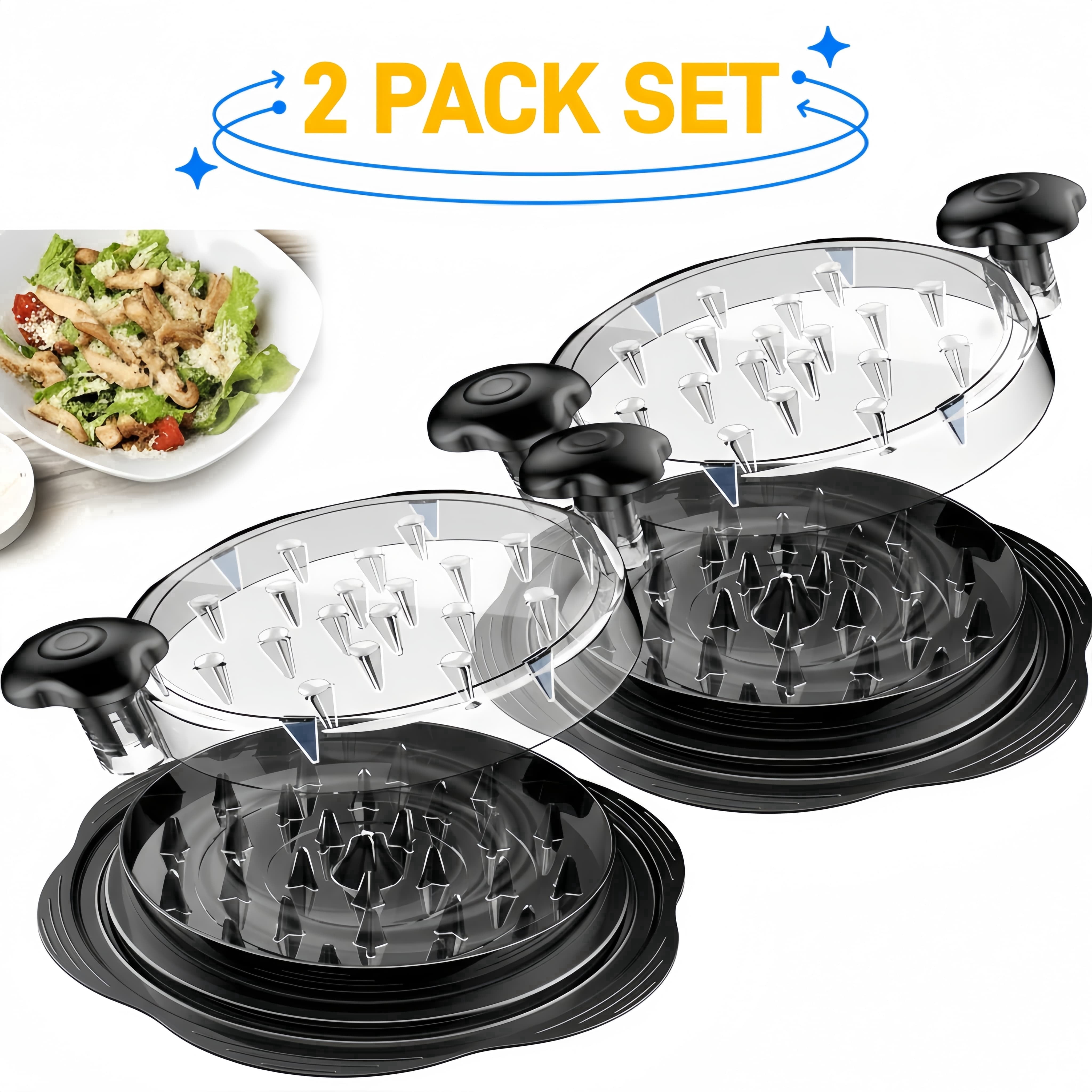 [2-Pack] Chicken Shredder Tool Twist, Value Set Meat Shredder for ...