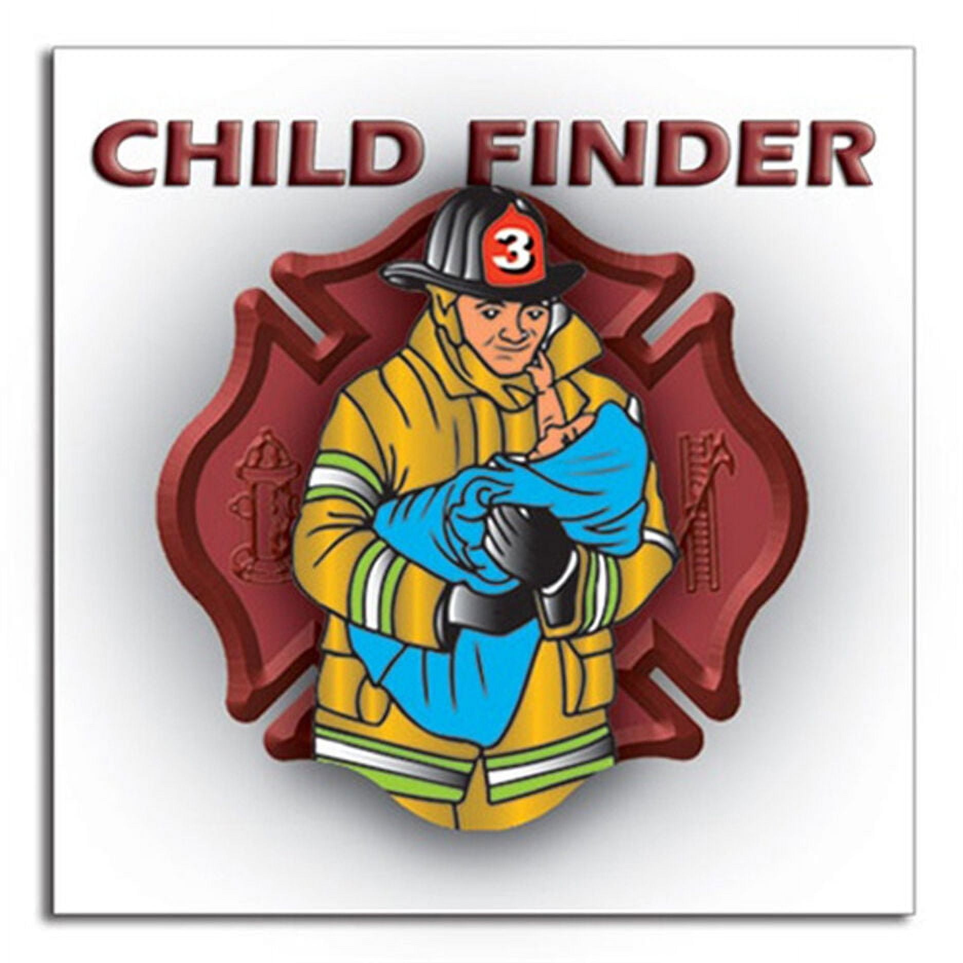 2 Pack Child Finder Vinyl Decals for Windows Alert Fireman of Child ...
