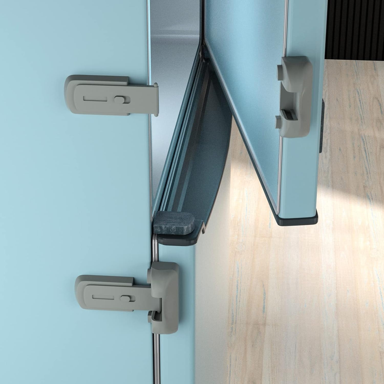 2 Pack Child Proof Fridge Lock, Refrigerator Fridge Freezer Door Latch ...