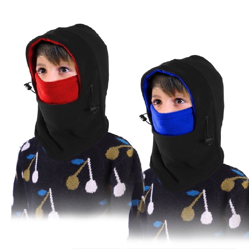 [2 Pack] Children Balaclava Fleece Windproof Ski Mask, Child Cold ...