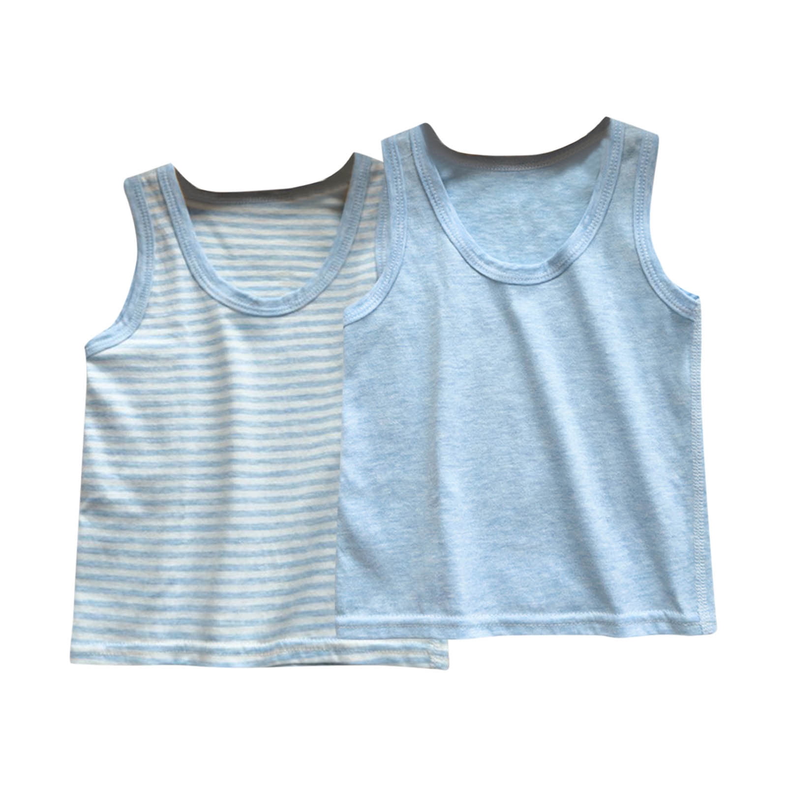 XUNKUSGA 2-Pack Children Tank Tops Cotton Solid Color Undershirts Basic ...