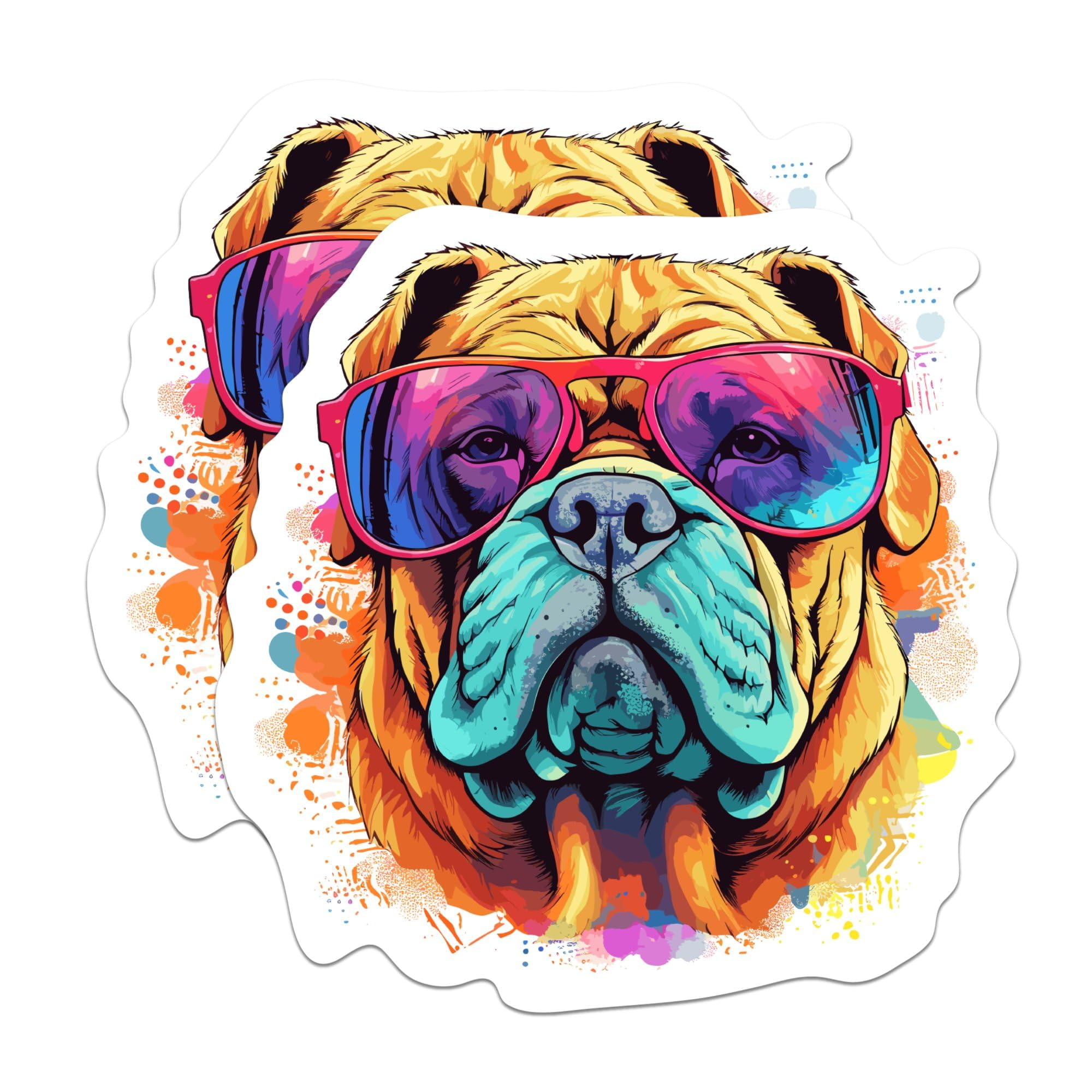 (2 Pack) Chinese Shar-Pei Dog Stickers - Chinese Shar-Pei with ...
