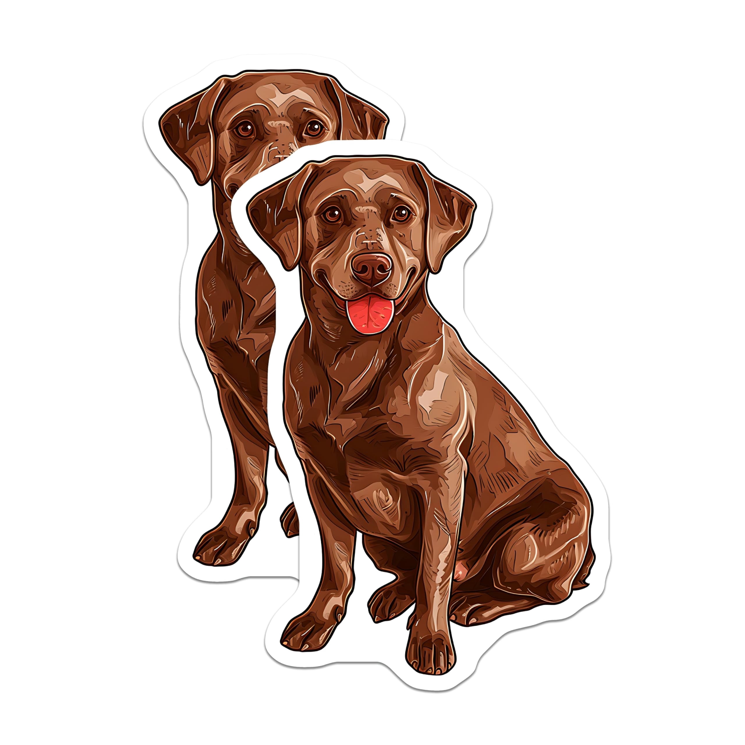 (2 Pack) Chocolate Labrador Magnets - Cute Dog Refrigerator Decoration ...