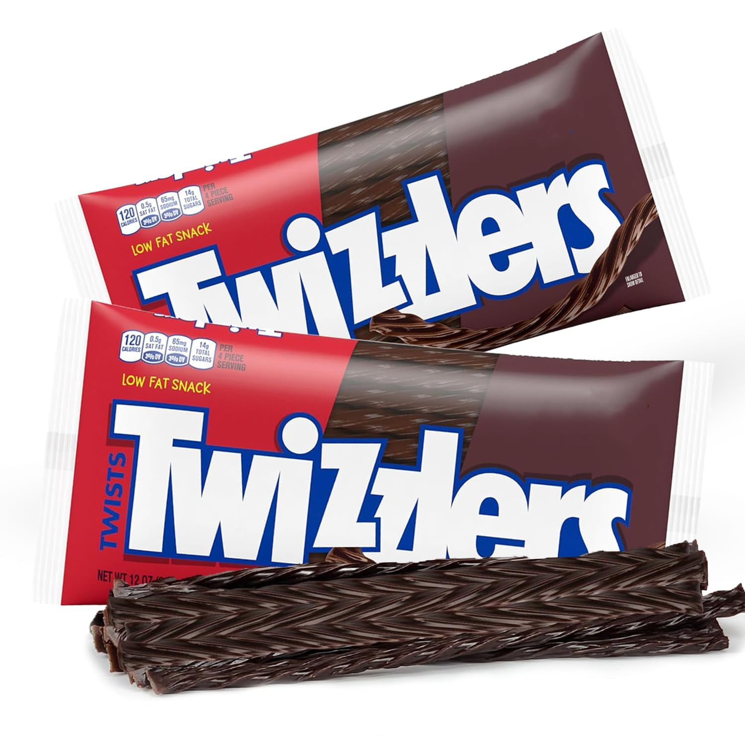 2 Pack Chocolate Licorice KEF16 Candy Twists Full Size - Chocolate ...