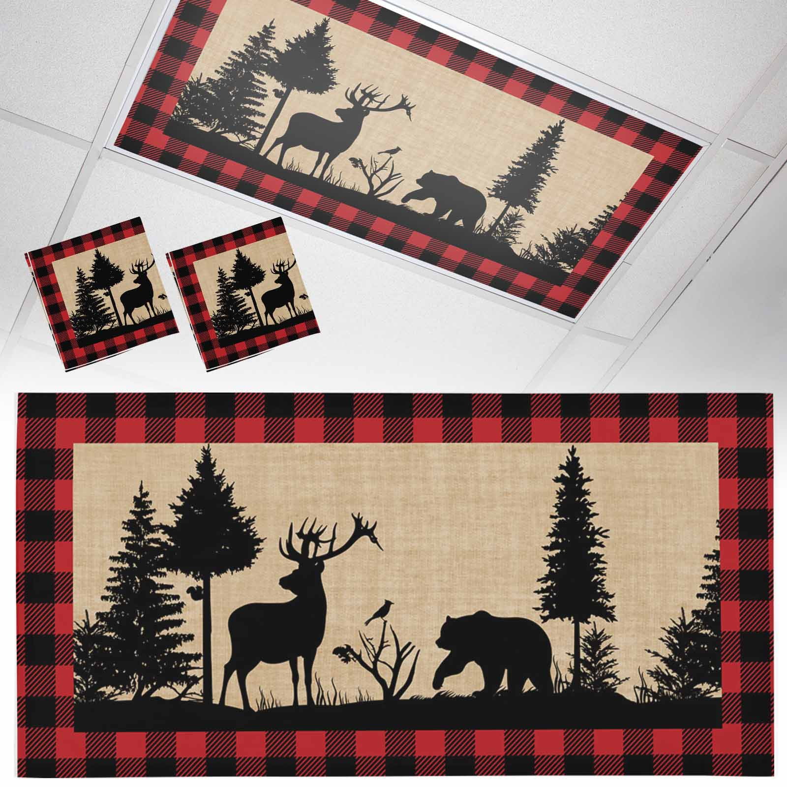2 Pack Christmas Animal Fluorescent Light Covers for Ceiling Lights ...