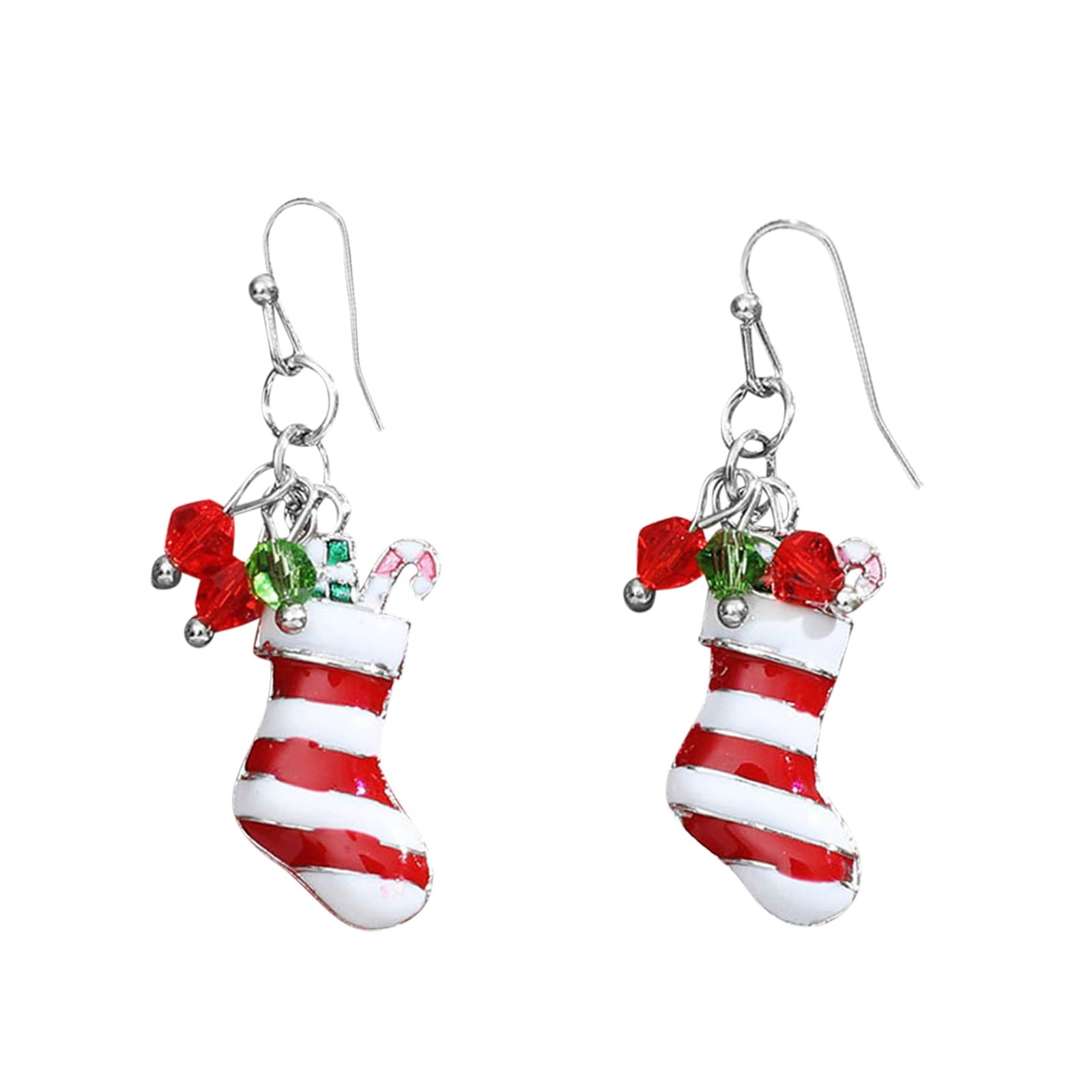 2-Pack,Christmas Decoration New Candy Earrings for Women Christmas Tree ...