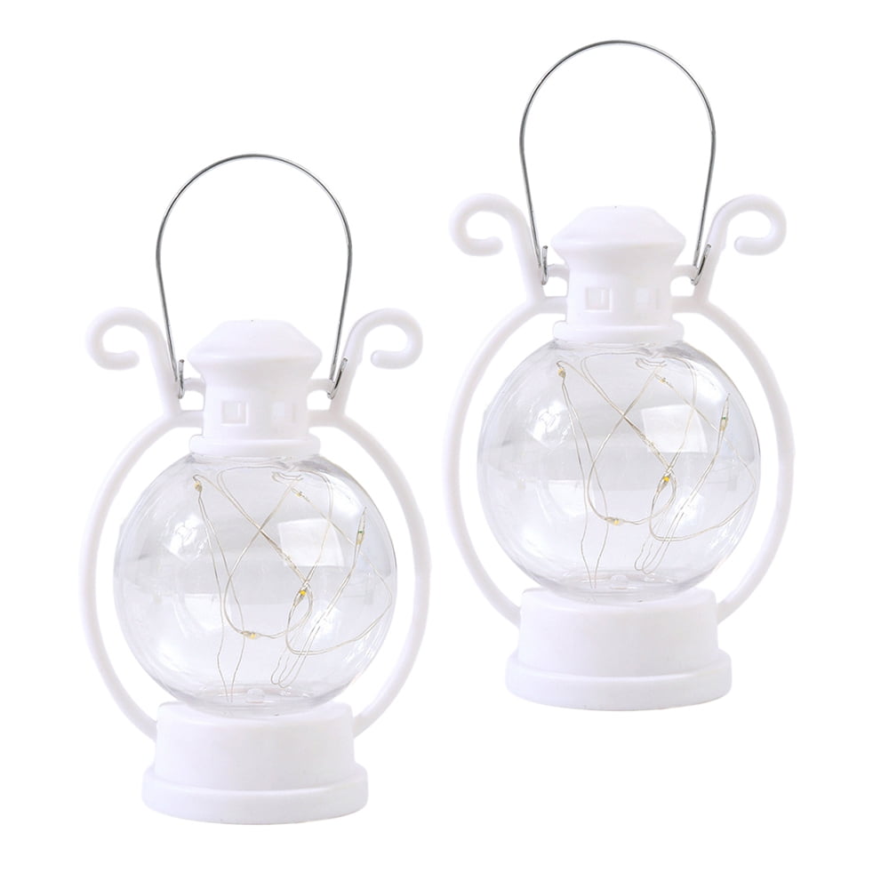 2-Pack Christmas Decorative Lanterns with Flickering LED Light String ...