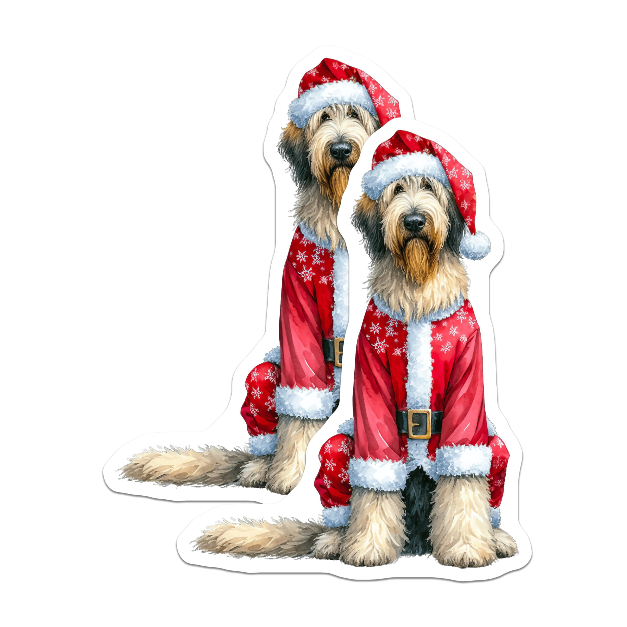 (2 Pack) Christmas Dog Magnets - Santa Pet Holiday Decor - Cute Animal ...