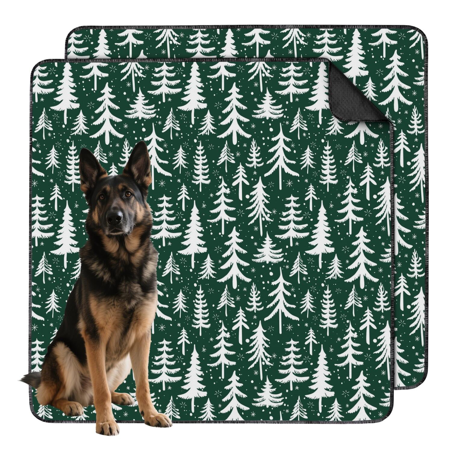 2-Pack Christmas Dog Pee Pads 48x48, Washable Reusable Puppy Training ...