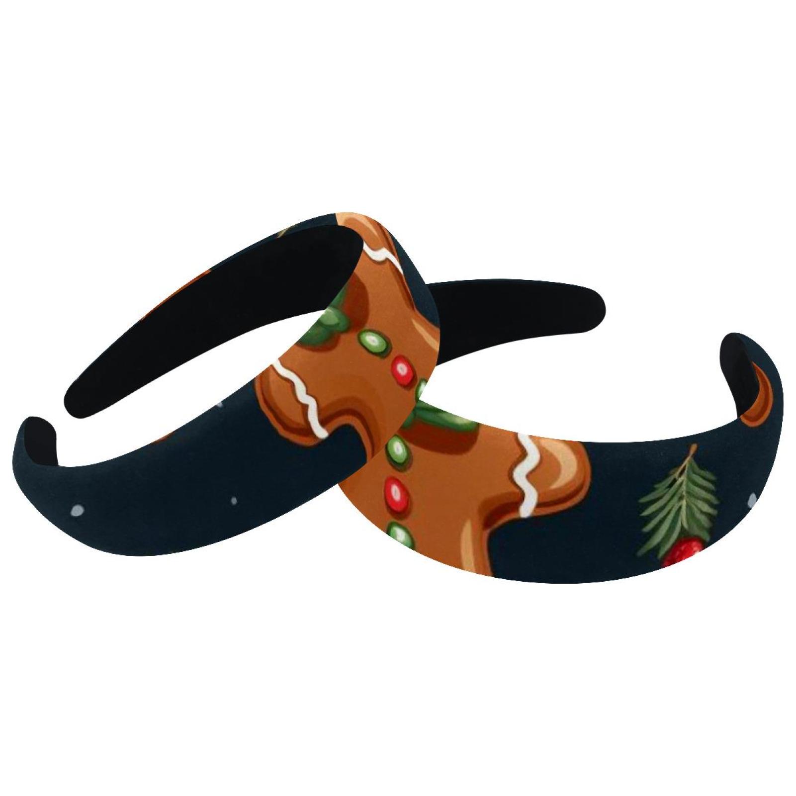 2 Pack Christmas Gingerbread Man Headband for Women Girls - Head Band ...