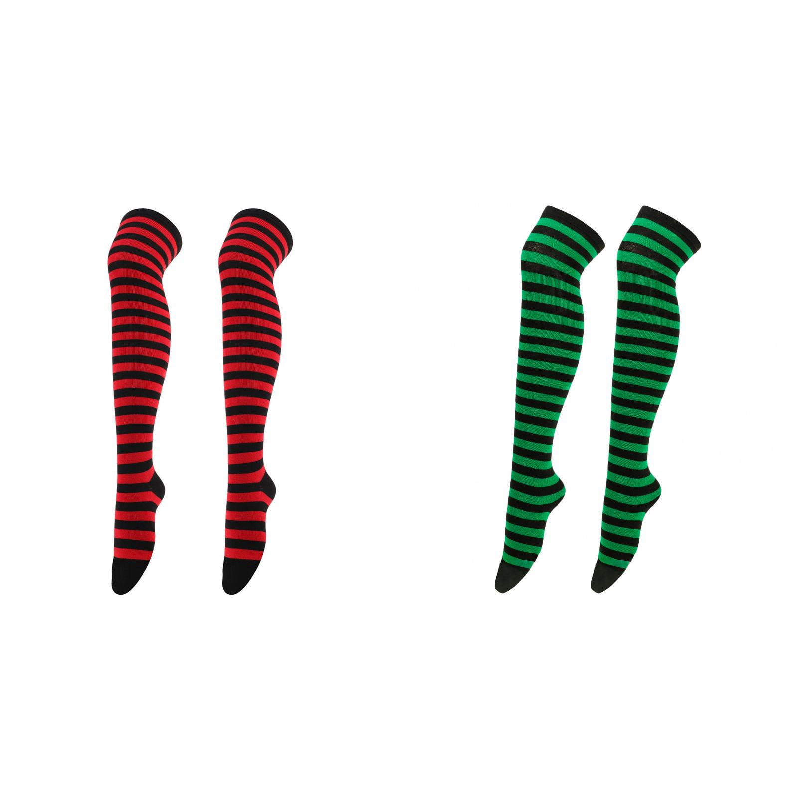 2-Pack,Christmas High Long Stockings Over Knee Socks Christmas Party ...