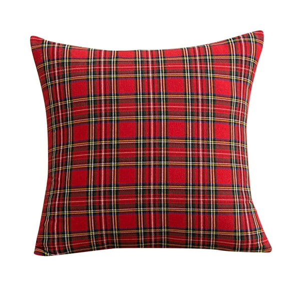 2 Pack Christmas Plaid Decorative Throw Pillow Covers Scottish Tartan ...