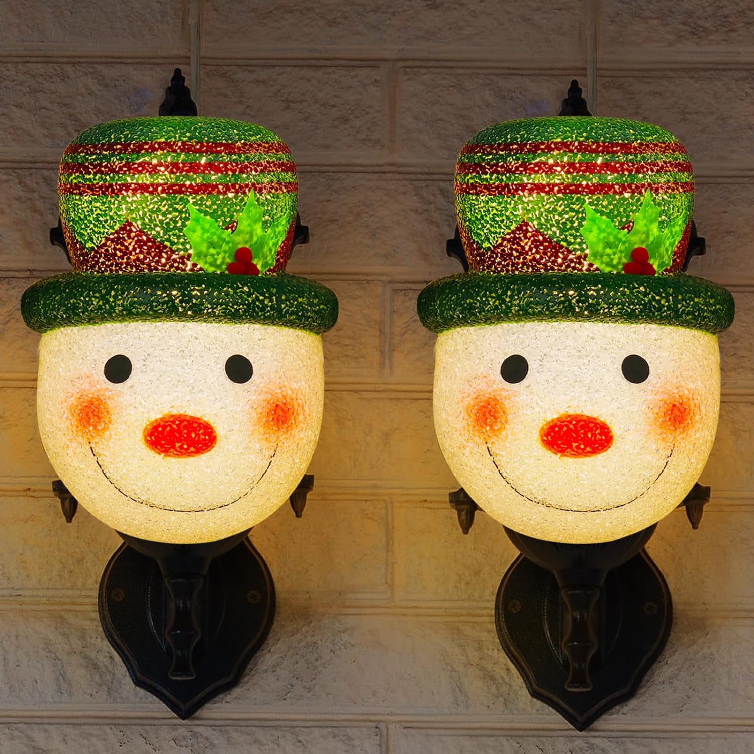 2 Pack Christmas Snowman Porch Light Covers Good Light Transmission ...