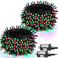 2 Pack Christmas String Lights Indoor Outdoor, Super Bright 66FT 200 ...