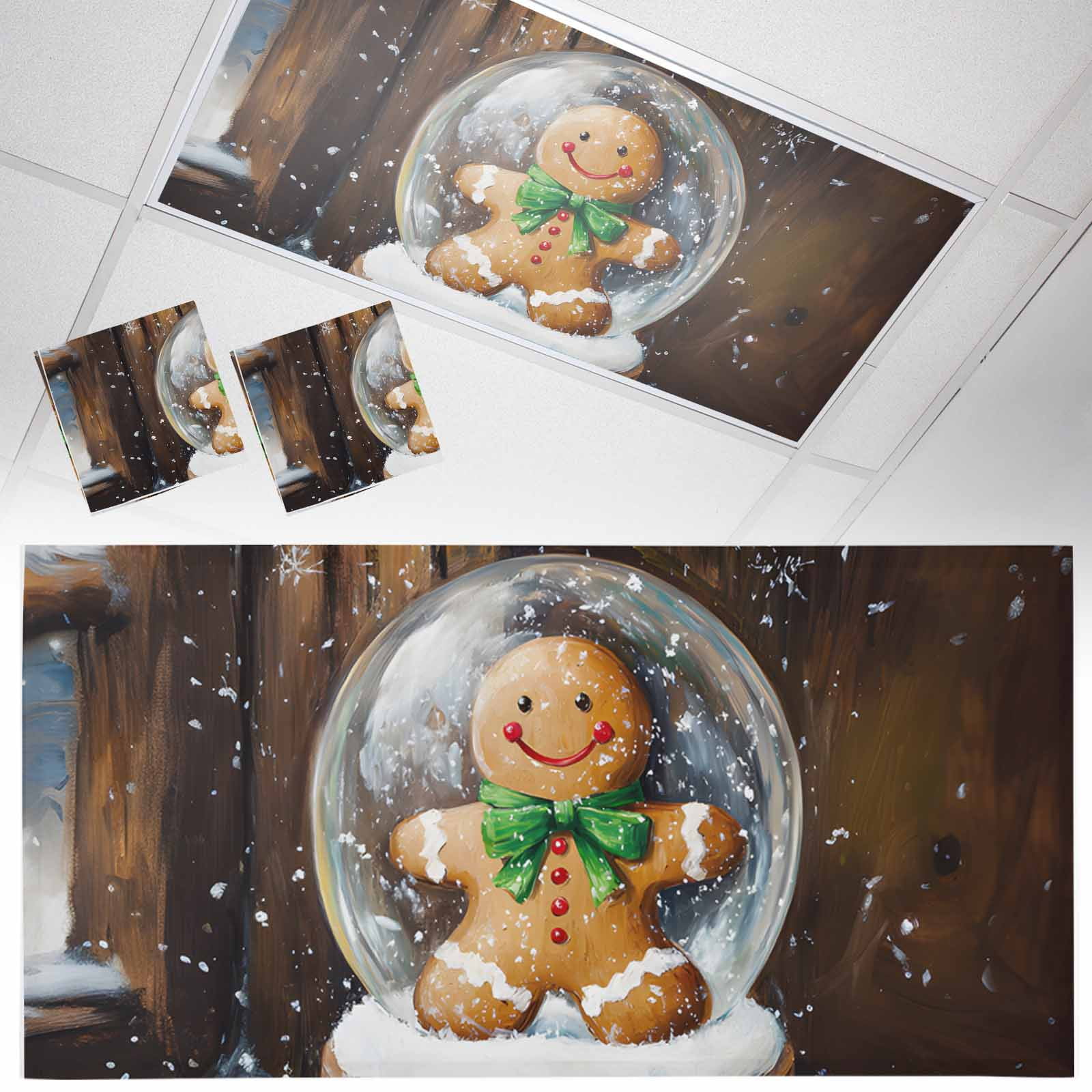 2 Pack Christmas Winter Fluorescent Light Covers for Ceiling Lights ...