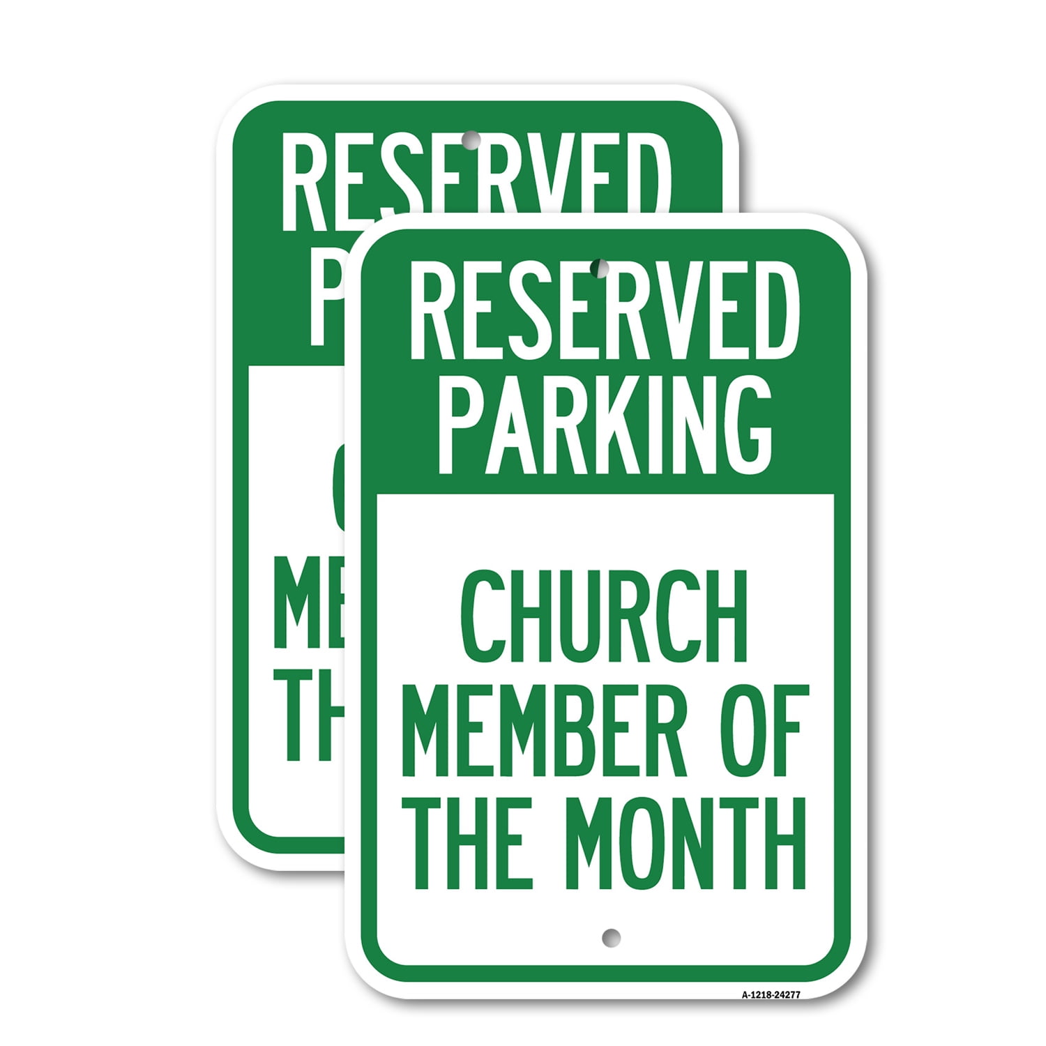 (2 Pack) Church Member of the Month | 18" X 24" Heavy-Gauge Aluminum ...