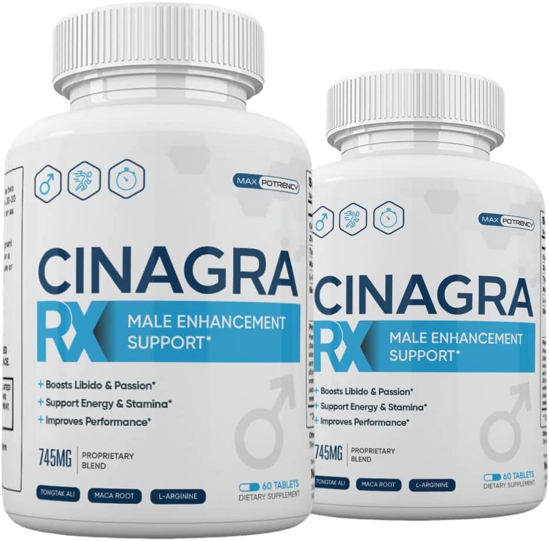 (2 Pack) Cinagra RX Pills for Men, Cinagra RX Supplement Advanced Formula, 120 Count - Walmart.com