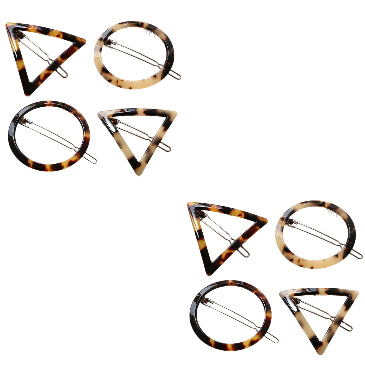 2 Pack Circle Barrette Clip Circle Hair Pin Triangular Hair Clips Miss ...