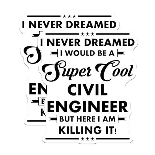(2 Pack) Civil Engineer Magnets - Inspirational Magnet - Motivational ...