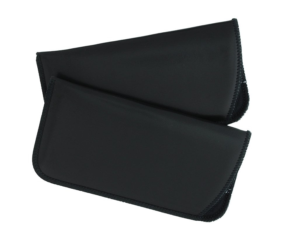 2 Pack Classic Faux Leather Eyeglass Slip Cases In Black For Men And ...