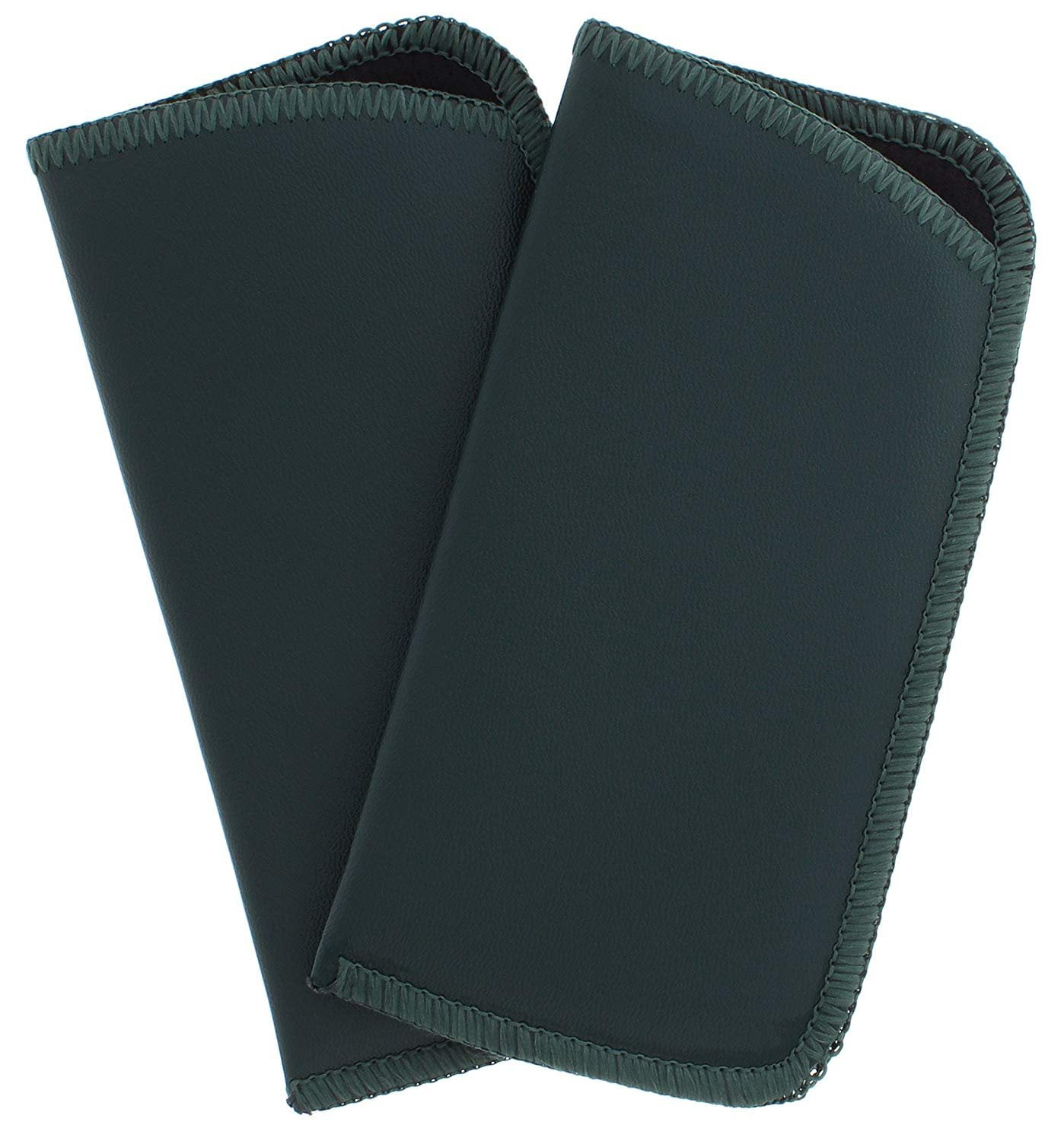2 Pack Classic Faux Leather Eyeglass Slip Cases In Hunter Green For Men ...