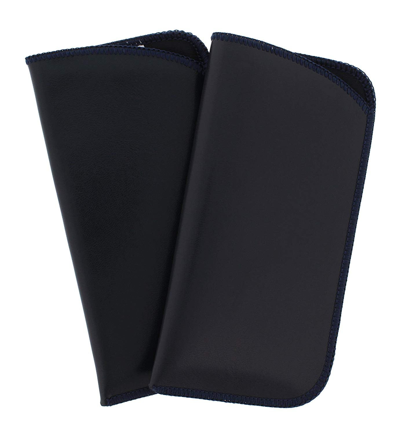 2 Pack Classic Faux Leather Eyeglass Slip Cases In Navy For Men And ...