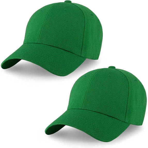2-Pack Classic Structured Baseball Cap Adjustable Snapback Multipack ...