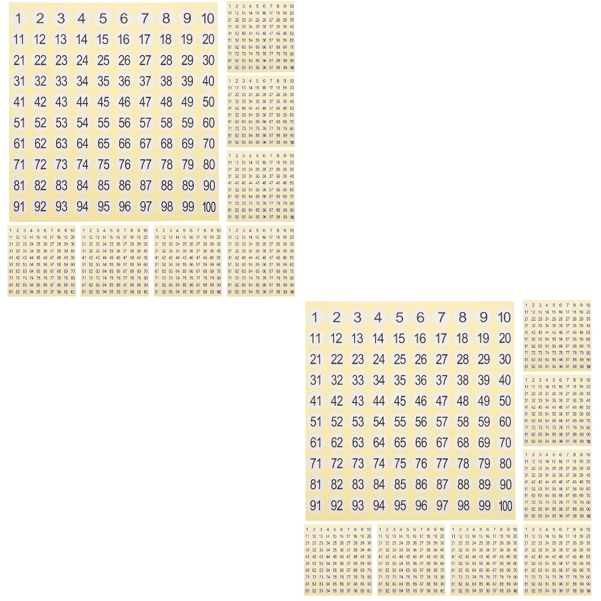 2 Pack Classification Number Sticker Stickers Labels Calendar Small ...