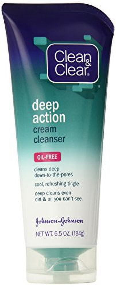 2 Pack - Clean & Clear Deep Action Cream Cleanser Oil-Free 6.50 oz Each ...